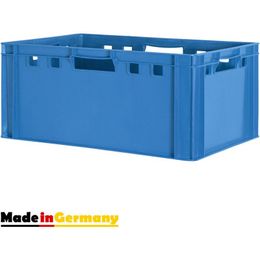 Kingpower - 1 Stück E3 Fleischkiste Blau Kiste Eurobox Lebensmittelecht Metzgerkiste Box Aufbewahrungsbox Kunststoff Wanne Plastik Stapelbar