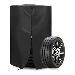 80x120cm Reifentasche Reifenhülle Reifensack Reifenabdeckung Schutzhülle für 4 Reifen - Schwarz - Swanew