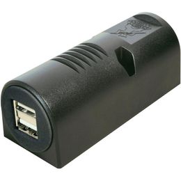 Procar - USB-Aufbau-Doppelsteckdose Belastbarkeit Strom max.=5 a Passend für (Details) usb-a Steckdose