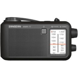 Sangean - MMR-77 Outdoorradio ukw, mw Notfallradio Handkurbel, spritzwassergeschützt, Taschenlampe, w