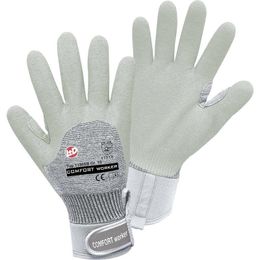 Grau L+D COMFORT worker 1180SB-9 Baumwolle-Elasthan, Nitril Arbeitshandschuh Größe (Handschuhe): 9 1