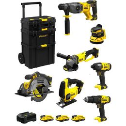 FatMax Kit SVK706 (SFMCH900 + SFMCG400 + SFMCD711 + SFMCF800 + SFMCS500 + SFMCS600 + SFMCW220 +3x2,0Ah+Ladegerät +Caddy) - Stanley