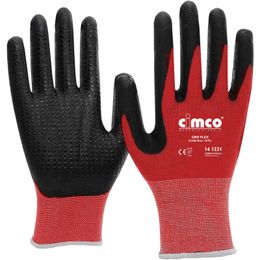 CIMCO Grip Flex schwarz/rot 141231 Strickgewebe Arbeitshandschuh Größe (Handschuhe): 10, XL EN 388