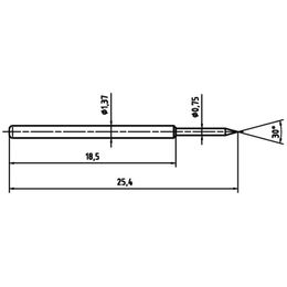 PCE Ptr Hartmann 1015-B-0.7N-AU-0.75 Präzisionsprüfstift