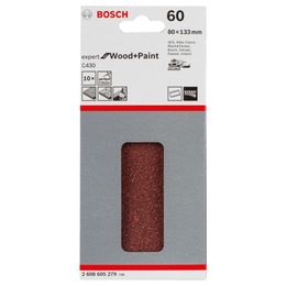 Schleifpapier C430 80x133 mm, Körnung: K60 Körnung, Packungsinhalt: 10 Stück - Bosch