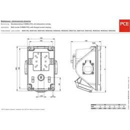 PCE - 96061552 cee Wandsteckdose 16 a 5polig 400 v 1 St.