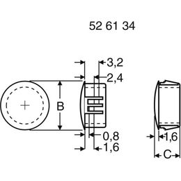 76095 Verschlussstopfen Plattenstärke (max.) 3.2 mm Schwarz 1 St. - PB Fastener