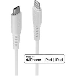 Lindy USB-Kabel USB 2.0 Apple Lightning Stecker, USB-C® Stecker 0.50 m Weiß 31315