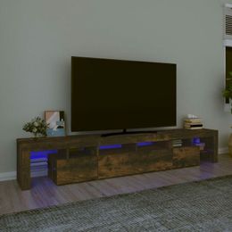 TV-Schrank,TV-Möbel mit LED-Leuchten Räuchereiche 230x36,5x40 cm vidaXL