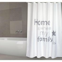 Badvorhang 'Premium -Haus' des weißen Polyester mit 180 x 200 cm Buchstaben - MSV