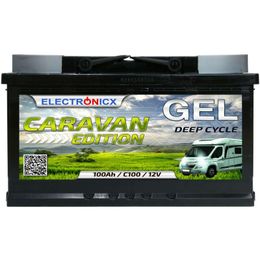 ELECTRONICX - Caravan Edition gel Batterie 100 ah 12V Wohnmobil Boot Versorgung