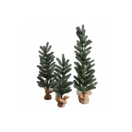 Mirabeau Künstlicher Weihnachtsbaum Deko-Baum 3er Set Merpins grün