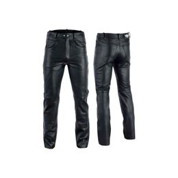 BULLDT Lederhose BLD871 Black Lederjeans Anilinleder Naturleder Schwarz