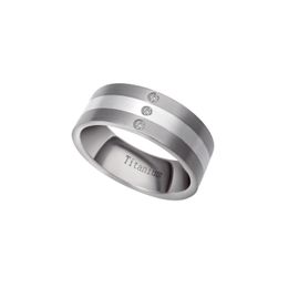 Firetti Partnerring Schmuck Geschenk "LIEBE" Titan, mit oder ohne Zirkonia (synth), silberfarben