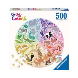 RAVENSBURGER VERLAG Puzzle Circle of Colors - ANIMALS 500-teilig