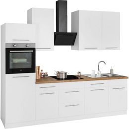 Wiho-Küchen wiho Küchen Küchenzeile Unna, ohne E-Geräte, Breite 280 cm, beige|weiß