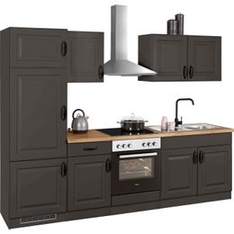 Wiho-Küchen wiho Küchen Küchenzeile Erla, mit E-Geräten, Breite 270 cm, grau