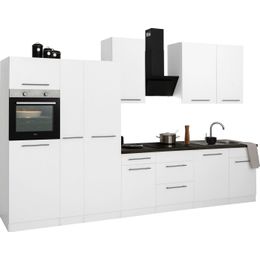 Wiho-Küchen wiho Küchen Küchenzeile Unna, ohne E-Geräte, Breite 360 cm, grau|schwarz|weiß