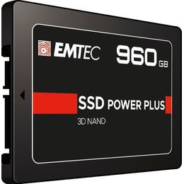 Emtec X150 SSD Power Plus interne SSD (960 GB) 2,5" 520 MB/S Lesegeschwindigkeit, 500 MB/S Schreibgeschwindigkeit, schwarz