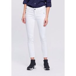 Arizona 7/8-Jeans mit Keileinsätzen Low Waist, weiß