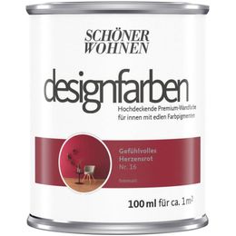 Schöner Wohnen Farbe SCHÖNER WOHNEN FARBE Wand- und Deckenfarbe designfarben, hochdeckende Premium-Wandfarbe, Farbwelt rot, rot