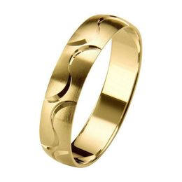 Firetti Trauring Schmuck Geschenk Gold 375 Hochzeit Ehering Trauring "LIEBE", Made in Germany, wahlweise mit oder ohne Brillant, gelb|goldfarben