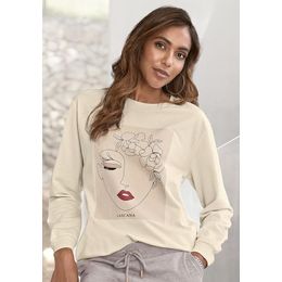 Lascana Sweatshirt mehrfarbig Gr. 32/34 für Damen. Mit Rundhals. Bequem. Nachhaltig.