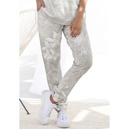 Lascana Loungehose mehrfarbig Gr. 32/34 für Damen. Mit Allover-Druck. Bequem. Nachhaltig.