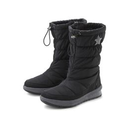 Lascana Winterstiefel schwarz Gr. 39 für Damen. Mit Druck