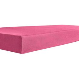 Spannbettlaken Easy-Stretch, kneer, Jersey-Elasthan, Gummizug: rundum, (1 Stück), optimaler Sitz, rosa