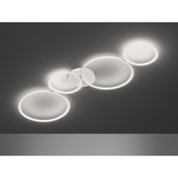 Trio Leuchten - Flache led rondo Ringleuchte Deckenlampe aus Metall in Weiß matt