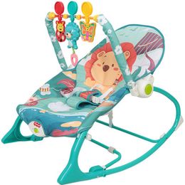 Haloyo - Babywippe Babyschaukel Babyschaukelstuhl Baby Wippe Schaukelwippe mit Sicherheitsgurt Lernspielzeug 806043cm blau