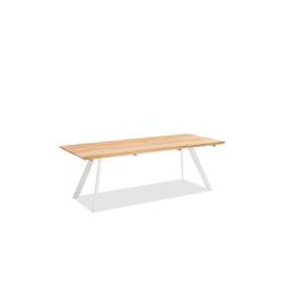 Niehoff Valletta Tisch Tischplatte Teak recycelt/ Aluminiumgestell 220x95x76 cm Ivory Teak Massivholz/Aluminium