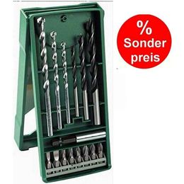 Bosch - Mini-X-Line Mixed-Set, 15-tlg., 3 Stein-, 3 Holzbohrer, 8 Schrauberbits