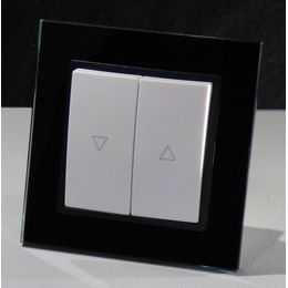 7836 Abelka Nuovo schwarz GLAS 1 x Jalousietaster 250 Volt