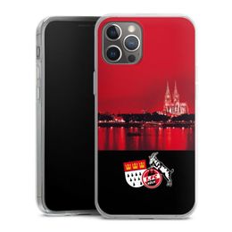 DeinDesign iPhone 12 Pro Max Handy Silikon H&uuml;lle Case transparent Handyh&uuml;lle Official Licensed Product 1. Fc K&ouml;ln Skyline Silikon Case