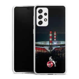 DeinDesign Galaxy A33 5G Handy Silikon H&uuml;lle Case wei&szlig; Handyh&uuml;lle Official Licensed Product Stadium 1. Fc K&ouml;ln Silikon Case