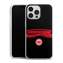 DeinDesign iPhone 13 Pro Handy Silikon H&uuml;lle Case wei&szlig; Handyh&uuml;lle Official Licensed Product Eintracht Frankfurt Stadium Silikon Case