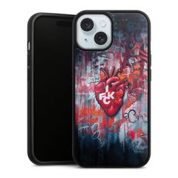 DeinDesign iPhone 15 Handy Gallery Case Handyh&uuml;lle 9H Geh&auml;rtetes Glas R&uuml;ckseite H&uuml;lle 1. Fck 1. Fc Kaiserslautern Heart Gallery Case