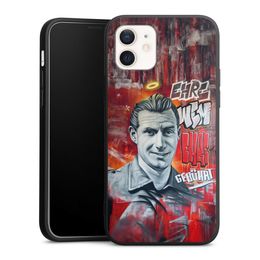 DeinDesign iPhone 12 Handy Premium Silikon H&uuml;lle Handyh&uuml;lle schwarz Case 1. Fck 1. Fc Kaiserslautern Fritz Walter Silikon Premium Case
