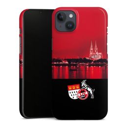 DeinDesign iPhone 14 Plus Handy Premium Case Smartphone Handyh&uuml;lle Schutzh&uuml;lle gl&auml;nzend 1. Fc K&ouml;ln Skyline Official Licensed Product Premium Case