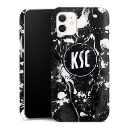 DeinDesign iPhone 12 mini Handy Premium Case Smartphone Handyh&uuml;lle Schutzh&uuml;lle gl&auml;nzend Ksc Official Licensed Product Karlsruher Sc Premium Case