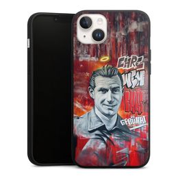 DeinDesign iPhone 14 Handy Premium Silikon H&uuml;lle Handyh&uuml;lle schwarz Case 1. Fc Kaiserslautern 1. Fck Fritz Walter Silikon Premium Case