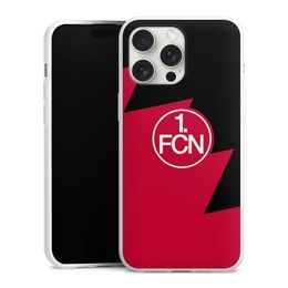 DeinDesign iPhone 15 Pro Max Handy Silikon H&uuml;lle Case wei&szlig; Handyh&uuml;lle 1. Fcn 1. Fc N&uuml;rnberg Merchandise Silikon Case