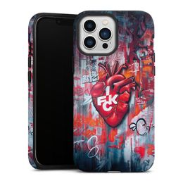 DeinDesign iPhone 13 Pro Max Handy Panzer Handyh&uuml;lle robuste Outdoor H&uuml;lle Schutzh&uuml;lle matt 1. Fck 1. Fc Kaiserslautern Heart Tough Case