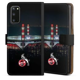 DeinDesign Galaxy S20 Handy Klapph&uuml;lle Handyh&uuml;lle aus Kunst Leder schwarz Flip Case Official Licensed Product Stadium 1. Fc K&ouml;ln Sideflip mit Lasche