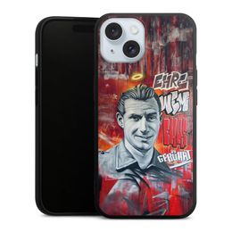 DeinDesign iPhone 15 Handy Premium Silikon H&uuml;lle Handyh&uuml;lle schwarz Case 1. Fc Kaiserslautern 1. Fck Fritz Walter Silikon Premium Case
