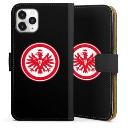 DeinDesign iPhone 11 Pro Handy Klapph&uuml;lle Handyh&uuml;lle aus Kunst Leder schwarz Flip Case Sge Eintracht Frankfurt Eagle Sideflip mit Lasche