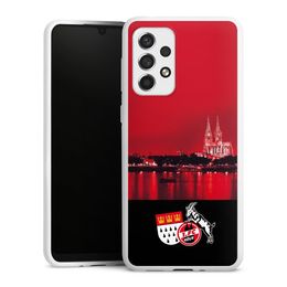 DeinDesign Galaxy A33 5G Handy Silikon H&uuml;lle Case wei&szlig; Handyh&uuml;lle Official Licensed Product 1. Fc K&ouml;ln Skyline Silikon Case