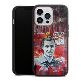 DeinDesign iPhone 13 Pro Handy Premium Silikon H&uuml;lle Handyh&uuml;lle schwarz Case 1. Fc Kaiserslautern 1. Fck Fritz Walter Silikon Premium Case
